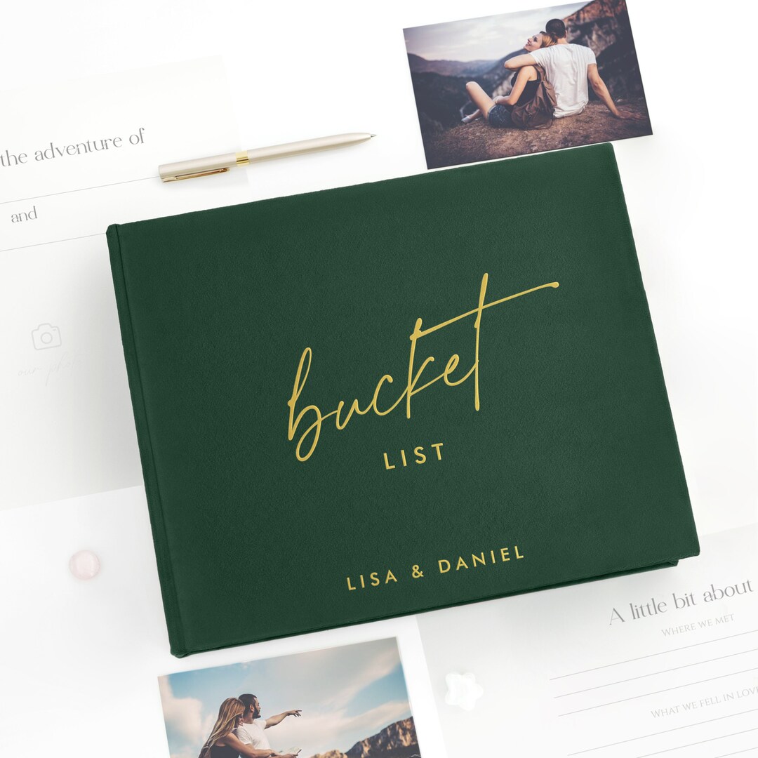 Personalized Bucket List Journal for Couples, Custom Adventure Book ...