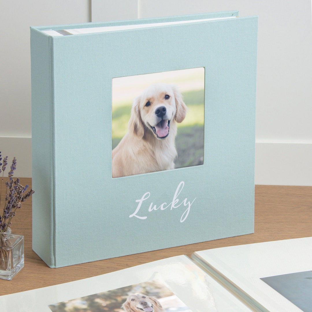 Pet Photo Album, Dog Scrapbook Memorial Photo Album, Self-adhesive Cat ...
