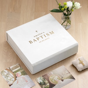 Personalized Baptism Keepsake Box | Gift for Boy or Girl | Religious ...