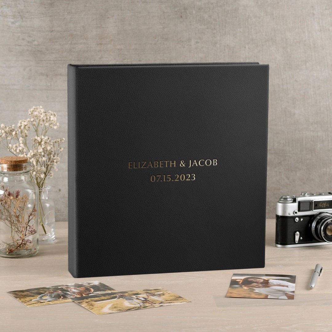 Wedding Photo Album With Sleeves for 4x6 Photos, Leather Slip in Photo ...