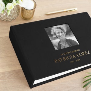 Personalized Memorial Condolence Book | Keepsake Book of Remembrance ...