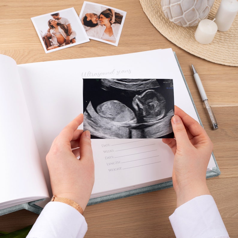 Pregnancy Gift for Expecting Mom, Linen Pregnancy Journal - Planer ...