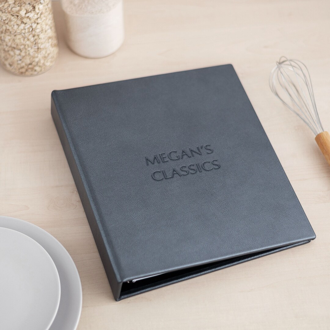 Leather Recipe Book Binder | Custom Personalized Recipe Book | Cook ...