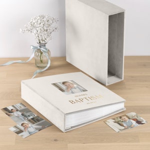 Personalized Baby Baptism Photo Album With Sleeves for up to 1000 4x6 ...