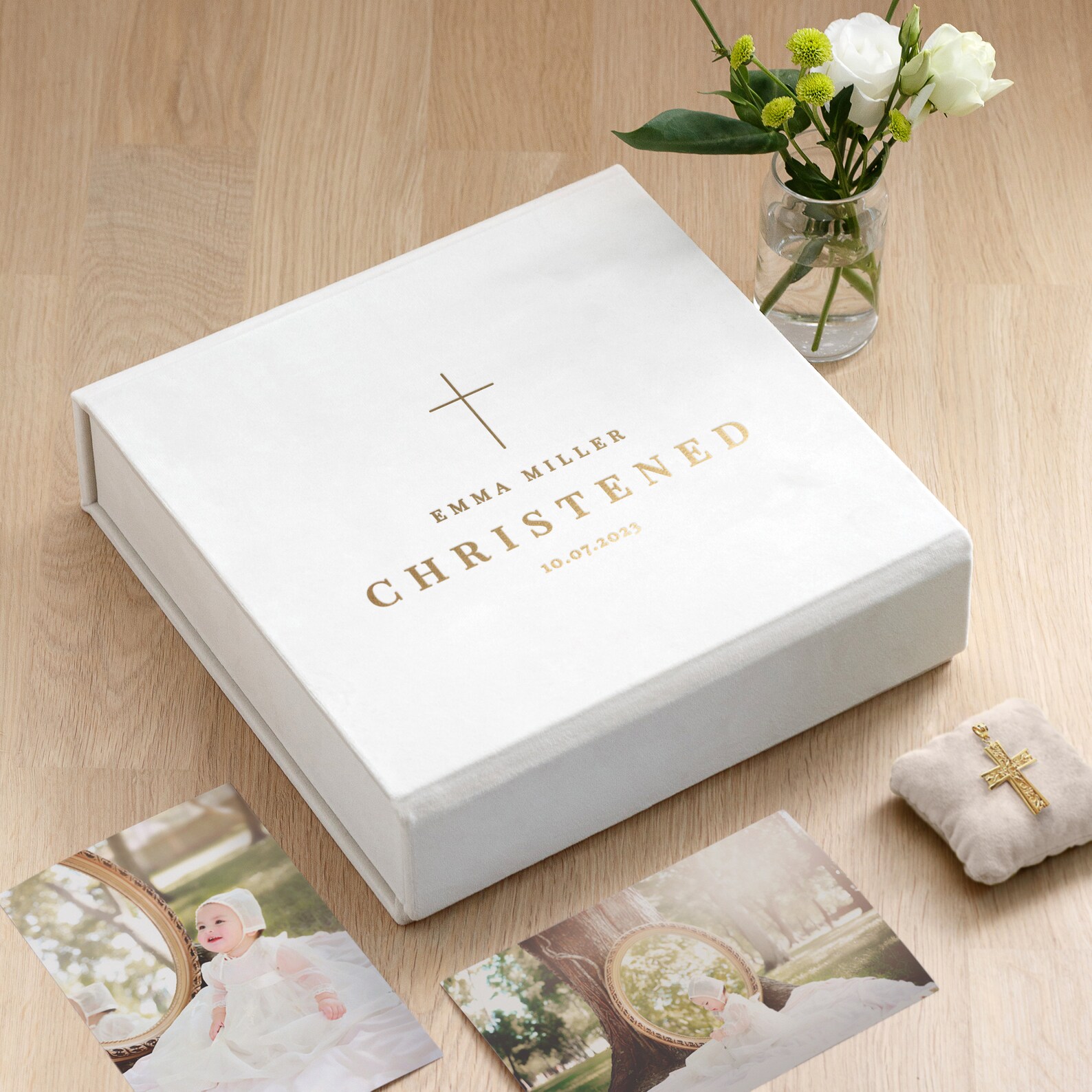 Baby Christening Memory Box | Personalized Baptism Keepsake Box | Gift ...