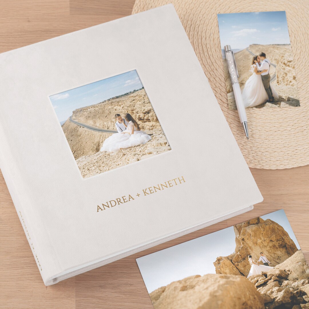 Large Wedding Photo Album With Photo Window | Traditional Book-bound ...