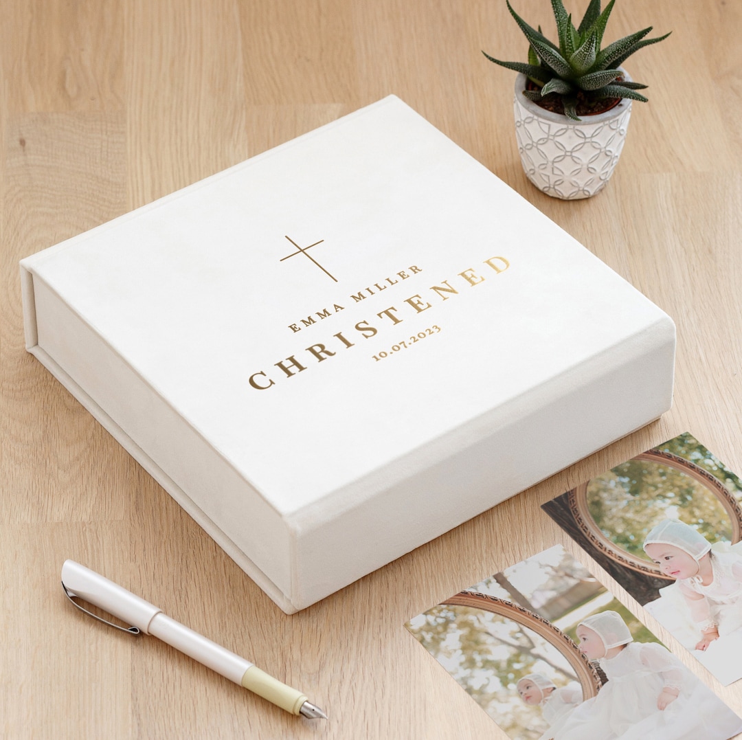 Baby Christening Memory Box | Personalized Baptism Keepsake Box | Gift for Boy or Girl ...