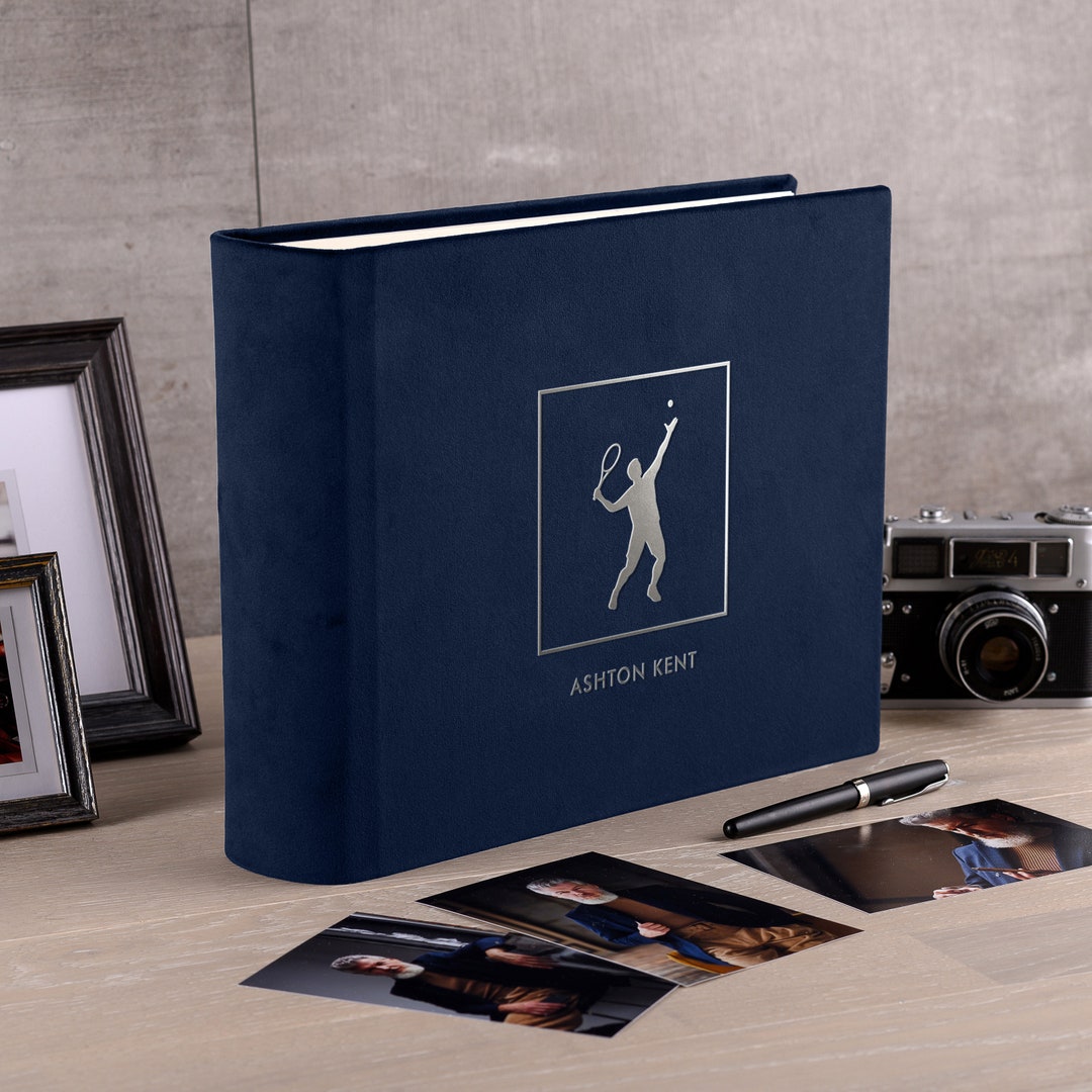 Personalized Tennis Lover Photo Album, Anniversary Photo Album for a ...