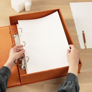 Ring Binder Box With 2-3-4 Rings, Personalized Ring Portfolio Box, Hard ...