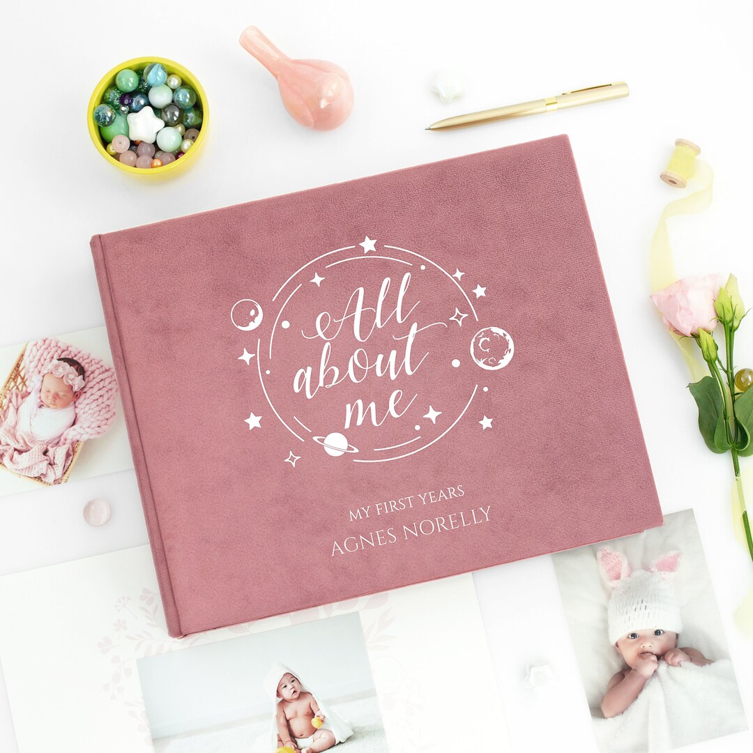 First Year Baby Memory Book, Baby Shower or New Mom Gift, Blush Pink ...