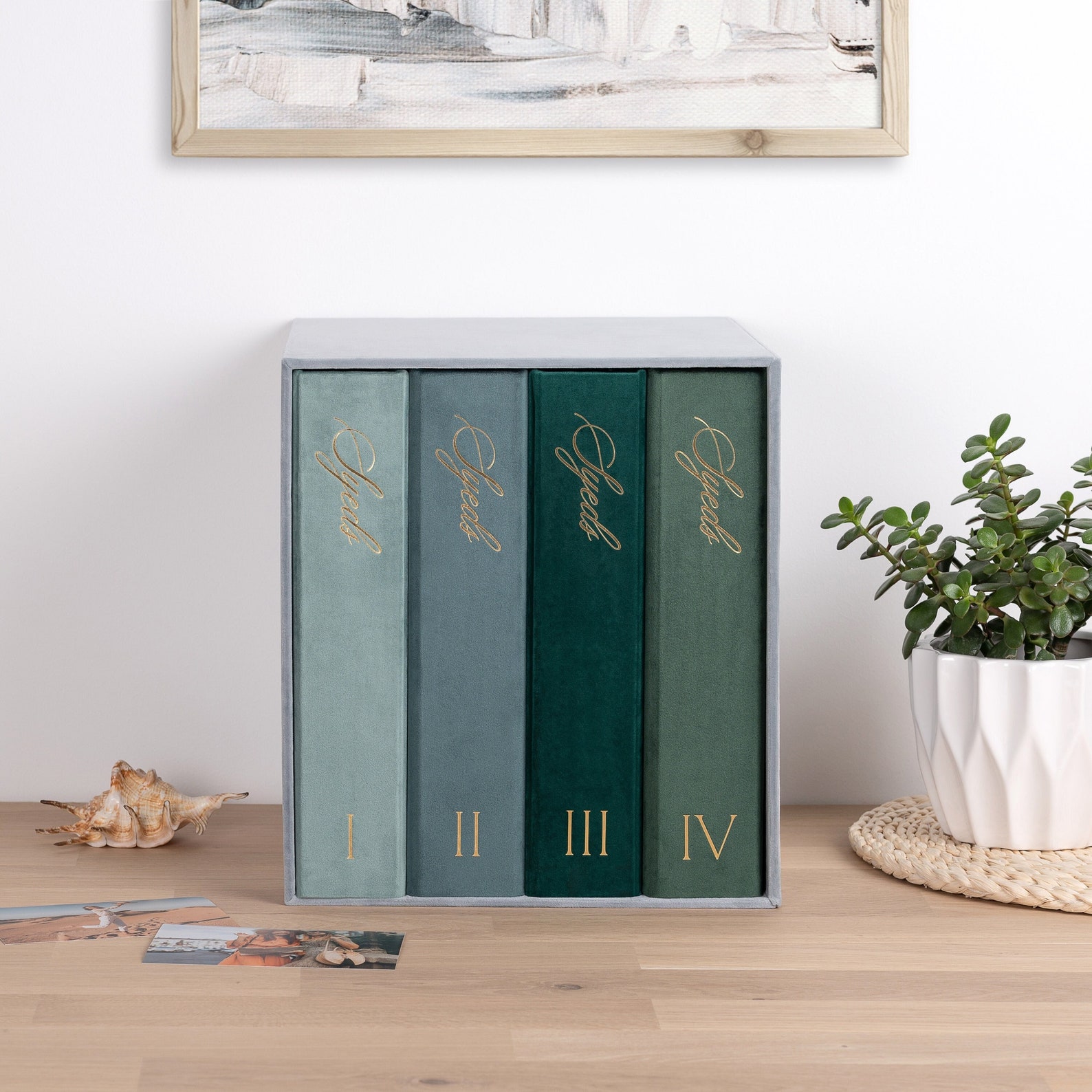 4 Wedding Photo Albums With Sleeves for 4x6 Photos, Four Velvet Slip in ...