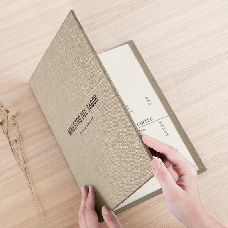 Custom Menu Hard Cover - Etsy