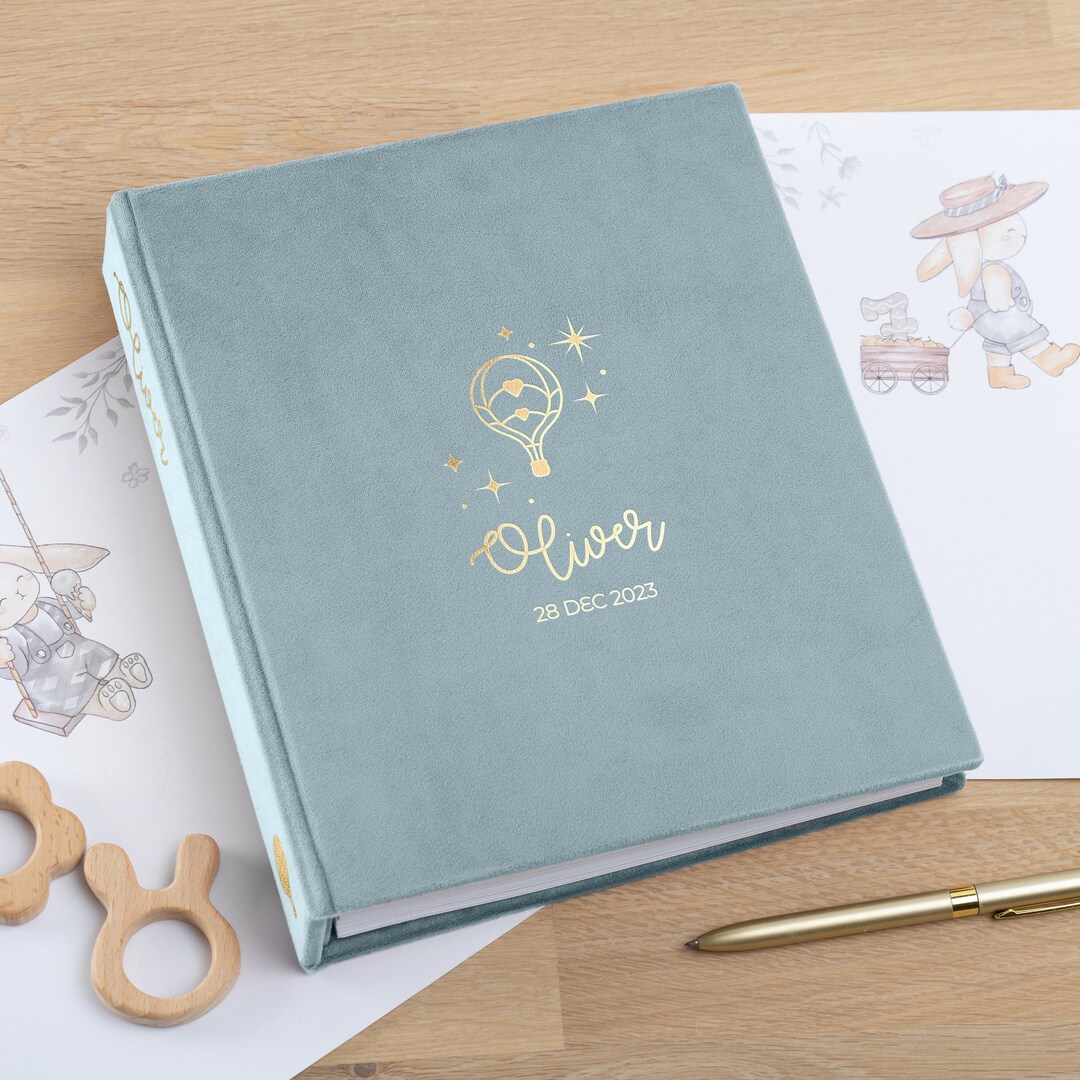 Personalized Baby Memory Book | First 5 Years Photo Album | Modern Baby ...