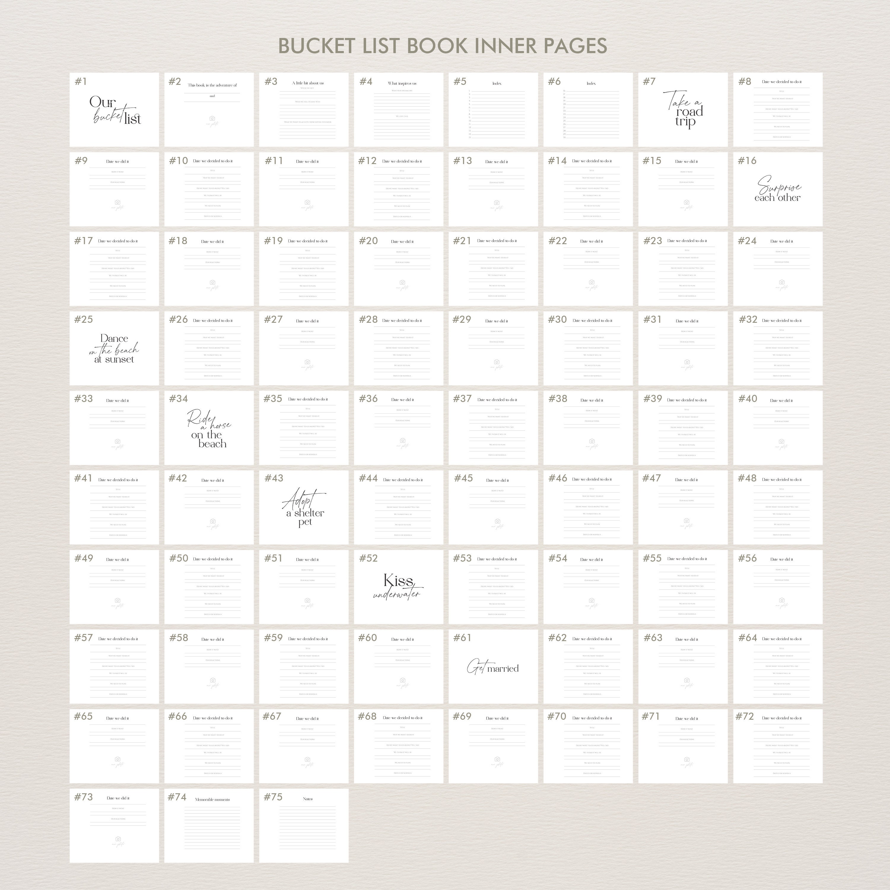 Personalized Bucket List Journal for Couples, Custom Adventure Book ...