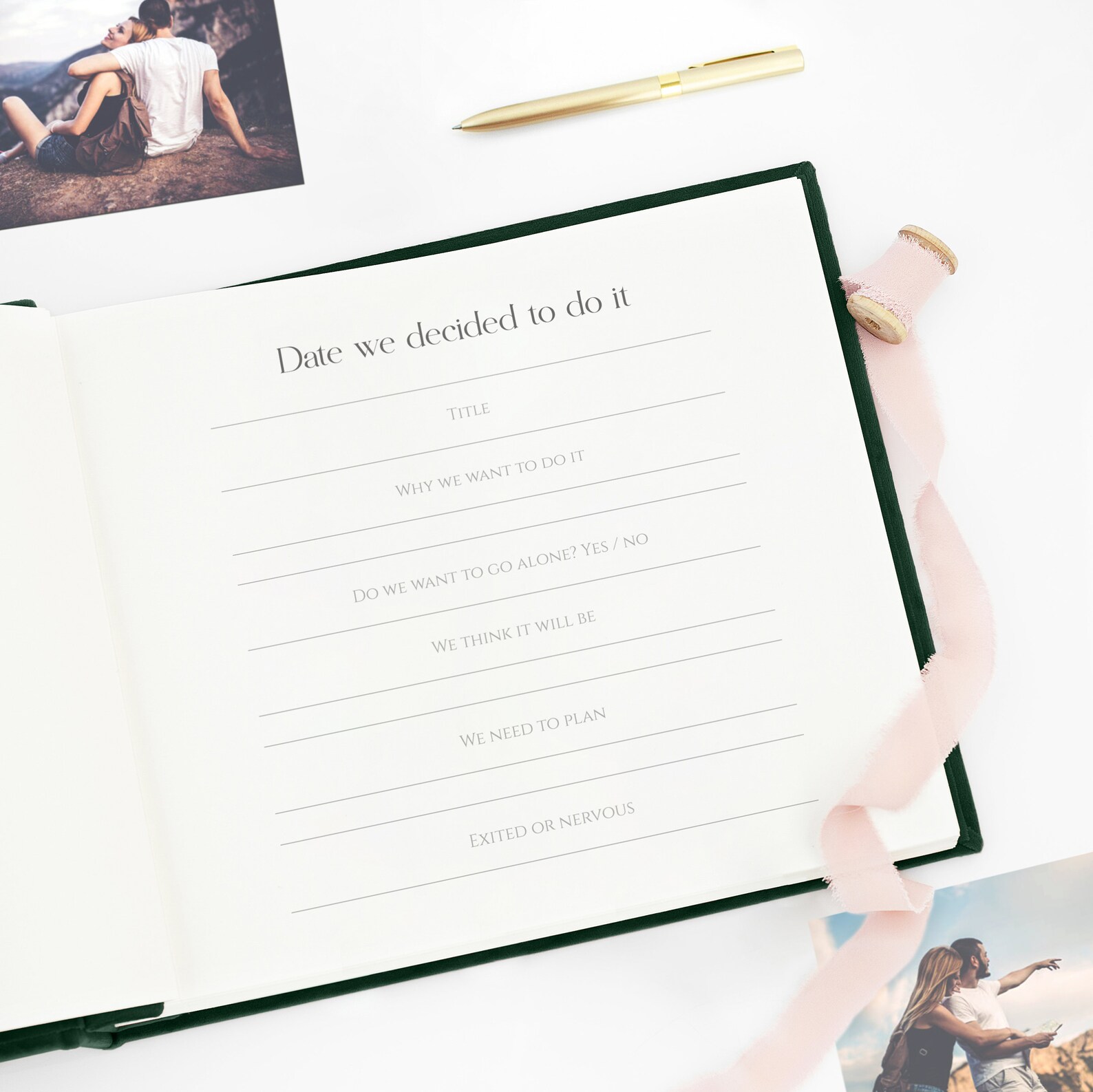 Personalized Bucket List Journal for Couples, Custom Adventure Book ...