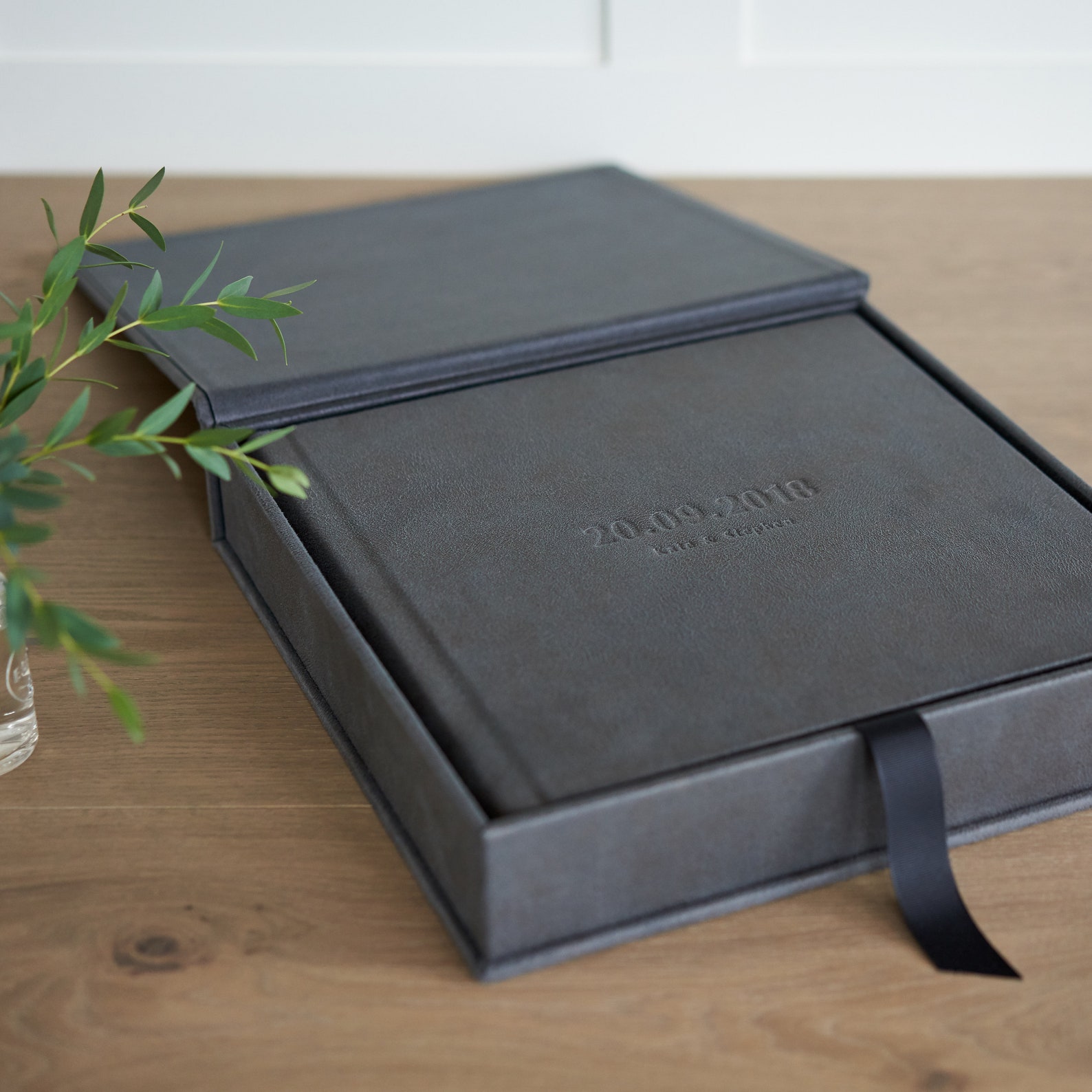 Leather Keepsake Box, Personalized Photo Album Box, Wedding Memory Box ...