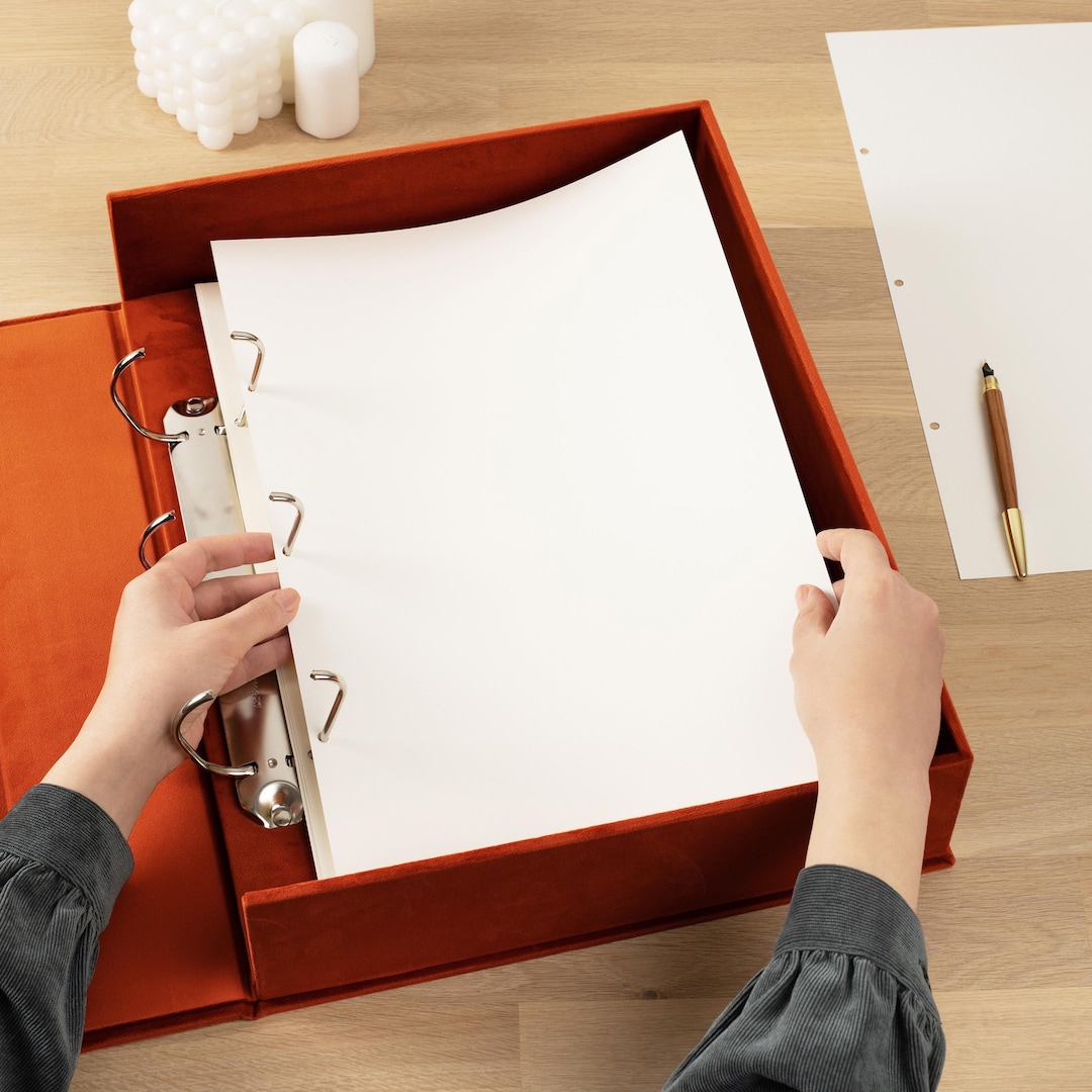 Customizable Ring Binder Box With 2-3-4 Rings | Personalized Portfolio ...