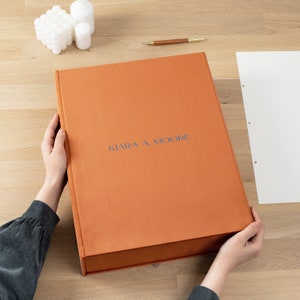 Ring Binder Box With 2-3-4 Rings, Personalized Ring Portfolio Box, Hard ...