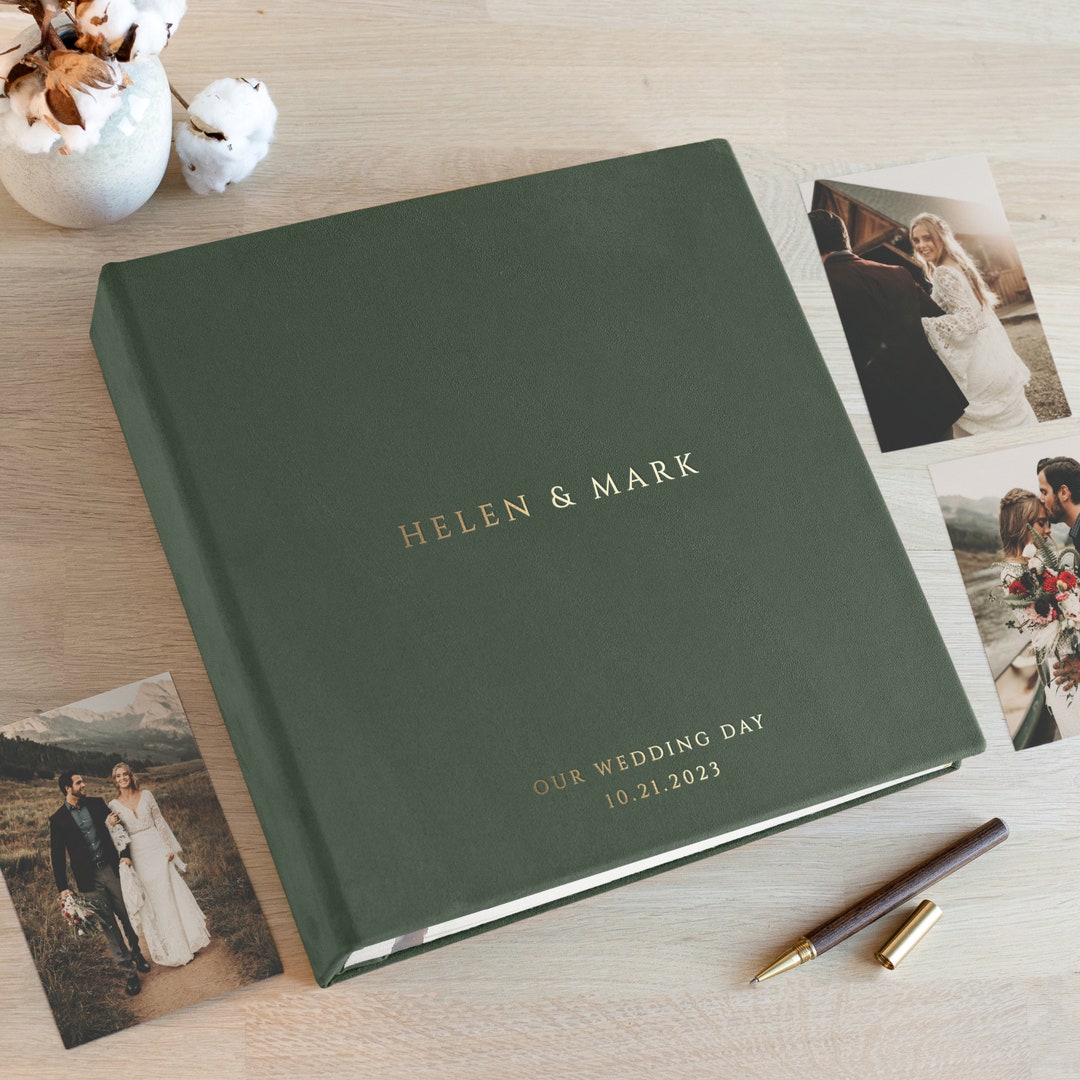 Wedding Photo Album | Personalized Anniversary Book | Large Self ...