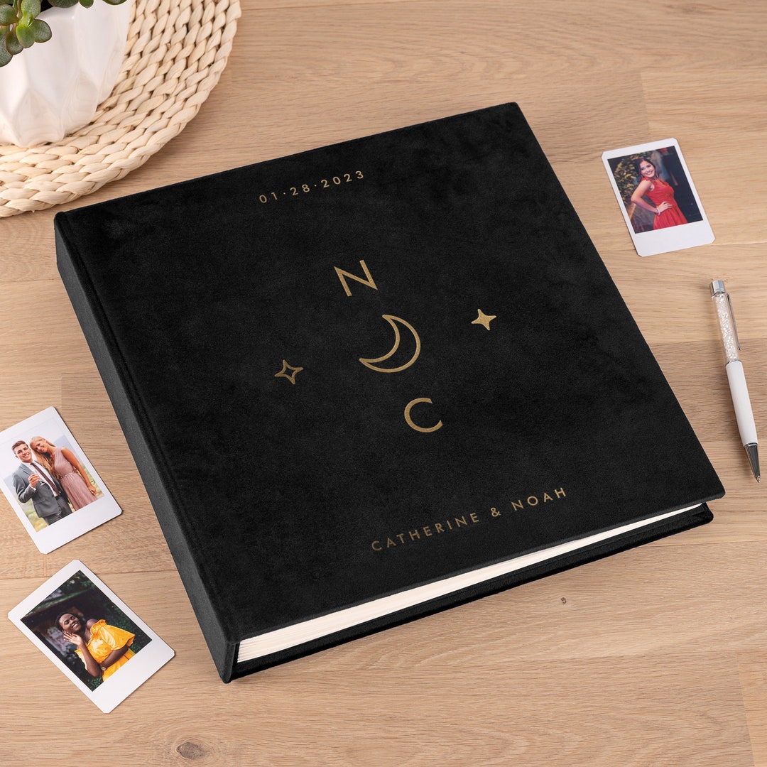 Black Wedding Guest Book, Instax Mini Album, Guestbook for All Instant ...