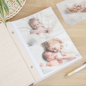 Personalized Baby Photo Album With Sleeves for 40-400 4x6 or 5x7 Photos ...