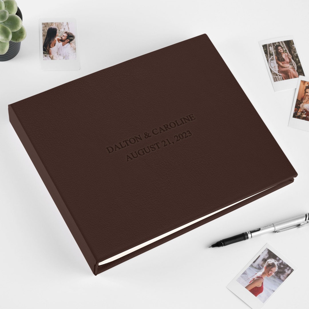 Instax Wedding Guest Book | Personalized Leather Photo Album for All ...