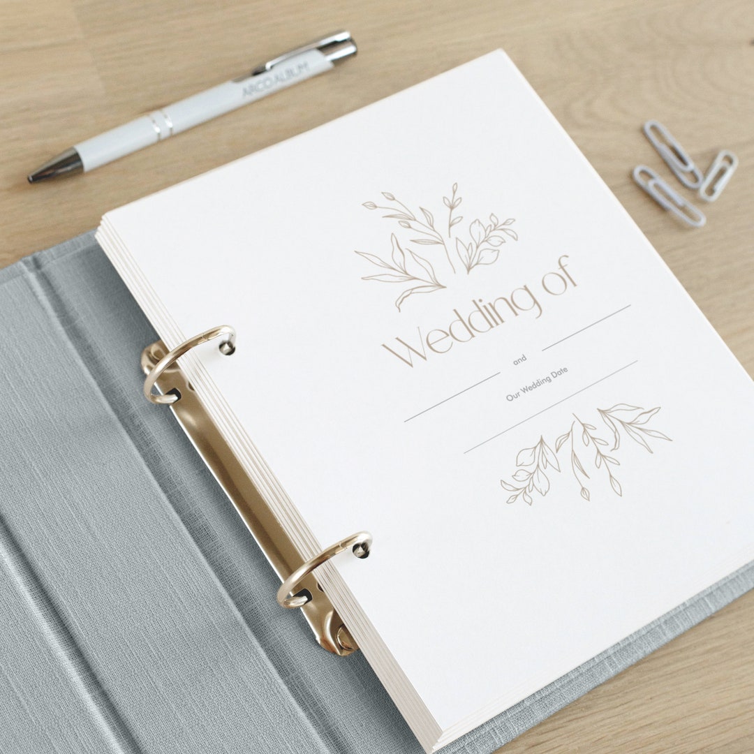 Linen Wedding Planner Organizer | Personalized Wedding Planning Book ...