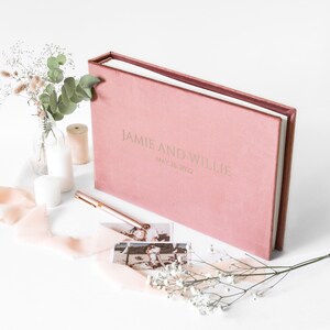 Wedding Guest Book Alternative | Personalized Instax Mini Guestbook | Blush Pink +30 Color ...