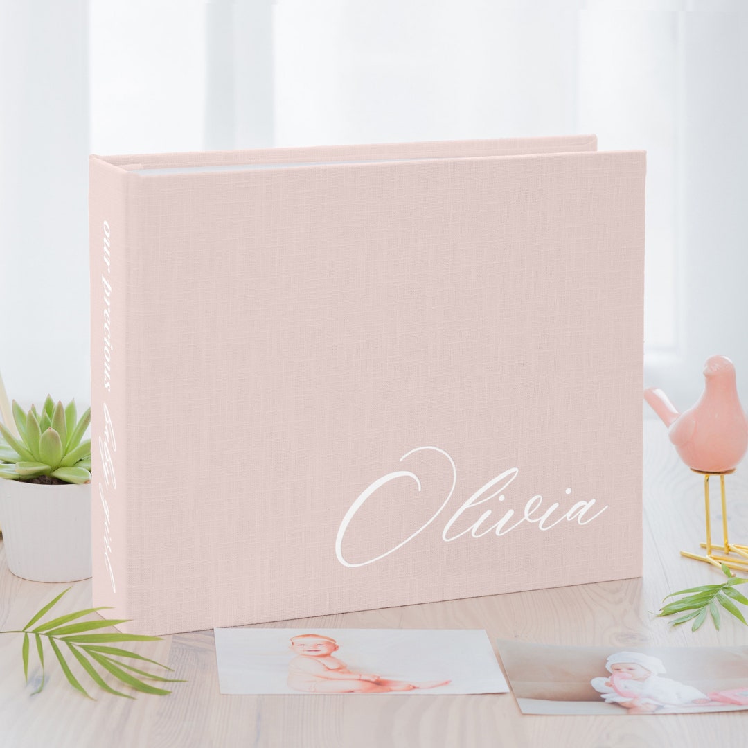 Personalized Baby Memory Book, Baby Girl Photo Album, Baby Boy First ...