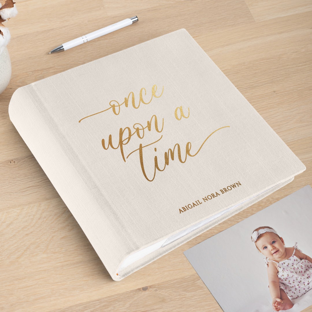 Baby Slip in Photo Album for 200 4x6 or 5x7 Photos | Personalized Baby ...