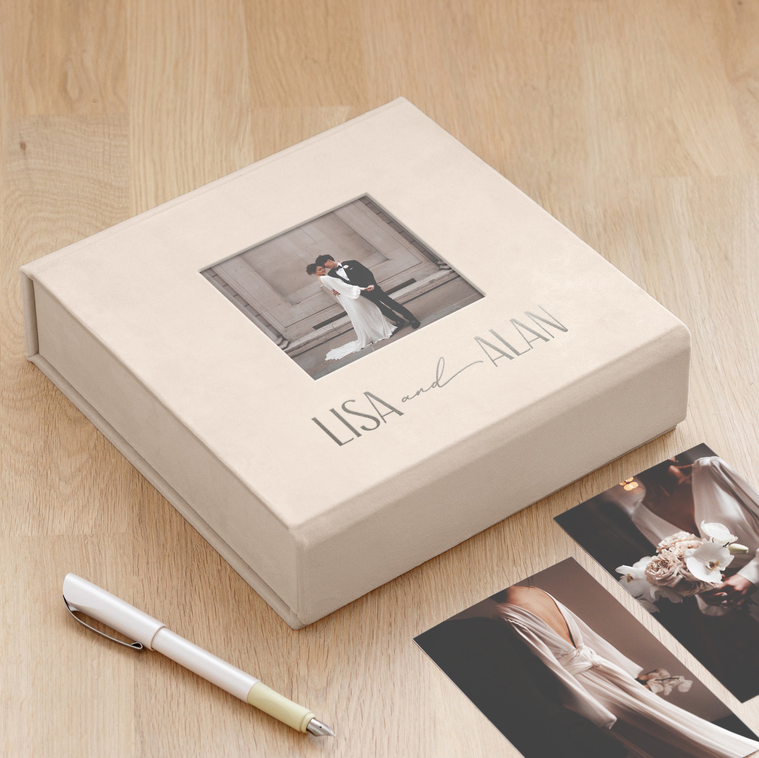 Personalized Wedding Keepsake Box | Custom Memory Box With Photo Window ...