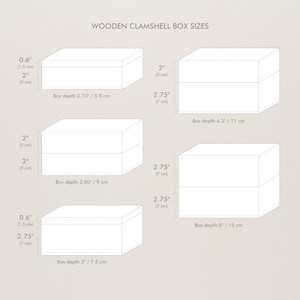 Personalized Wooden Clamshell Box, Wedding Wooden Keepsake Box, Natural ...