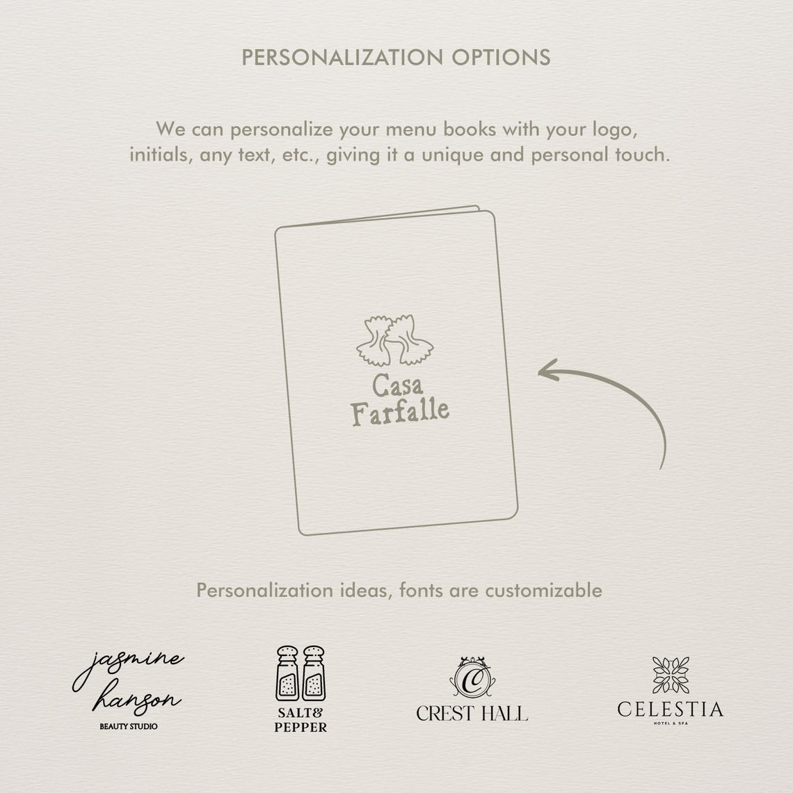 Personalized Menu Book Covers | Custom Hard Cover Menu Holders for ...
