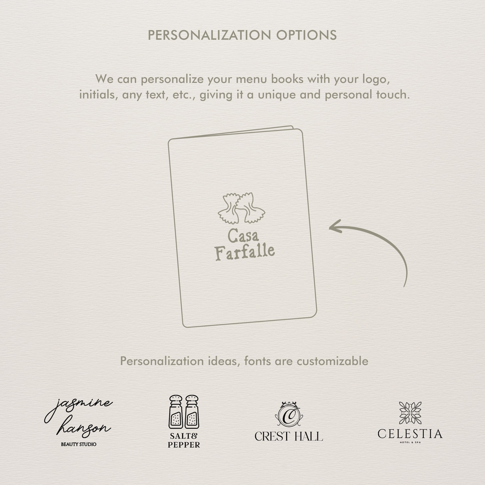 Personalized Menu Book Covers | Custom Hard Cover Menu Holders for ...