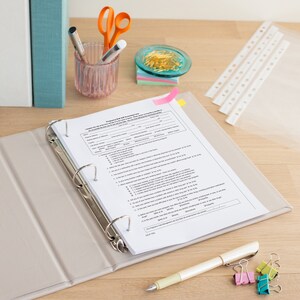 Ring Binder With 2-3-4 Rings, Personalized Ring Binder Portfolio, Hard ...