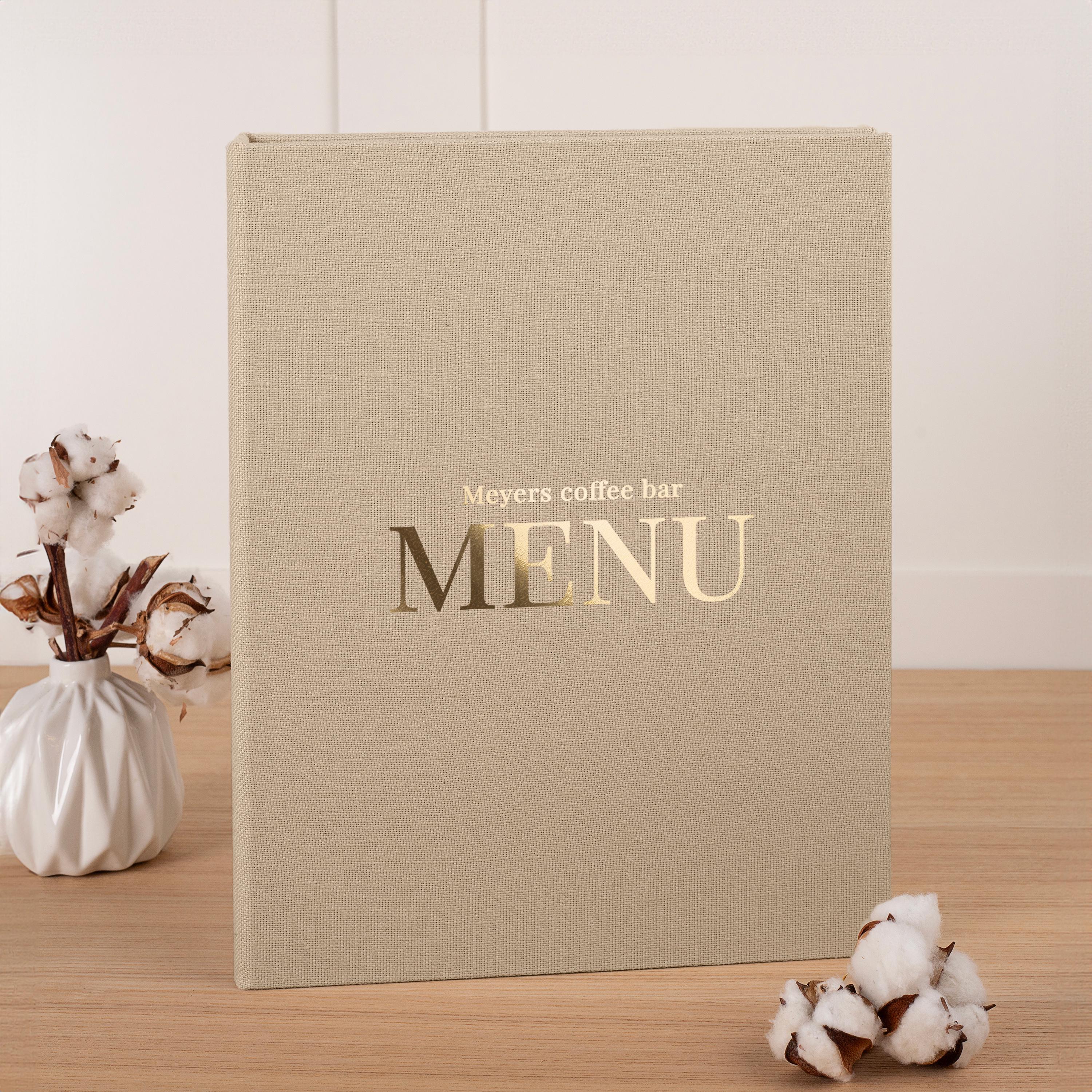 Personalized Menu Books | Custom Restaurant Menu Folders | Hard Cover ...