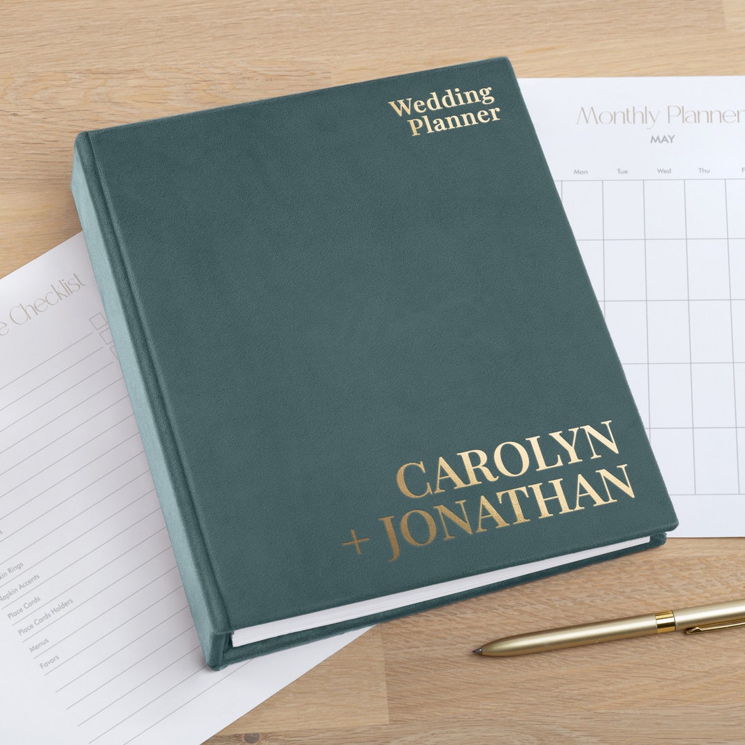 Personalized Wedding Planning Book | Velvet Wedding Planer Notebook ...