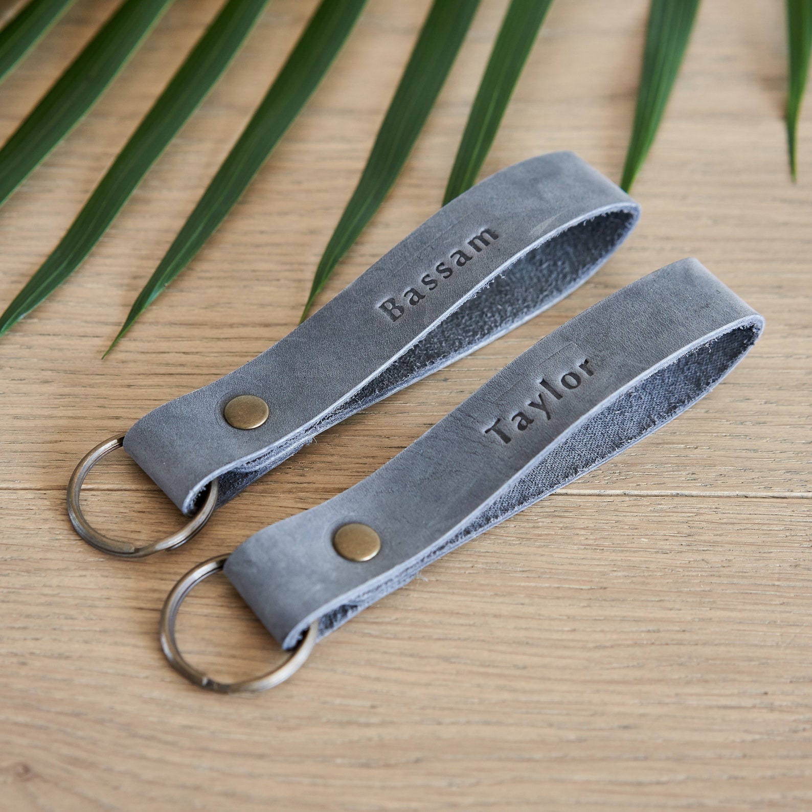 Personalized Leather Keychain Custom Leather Keychain - Etsy
