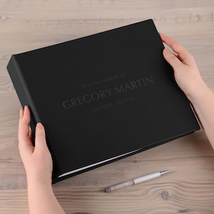 Personalized Memorial Condolence Book | Custom Remembrance Keepsake ...