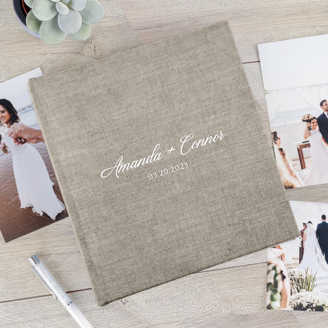Personalized Wedding Photo Album With Sleeves for 40-400 4x6 Photos ...