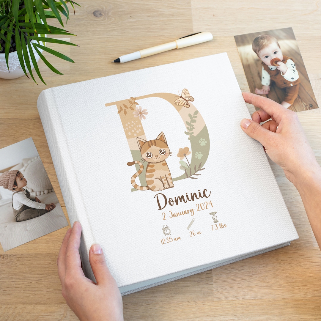 Personalized Baby Photo Album | Handcrafted Baby Scrapbook | Unique ...