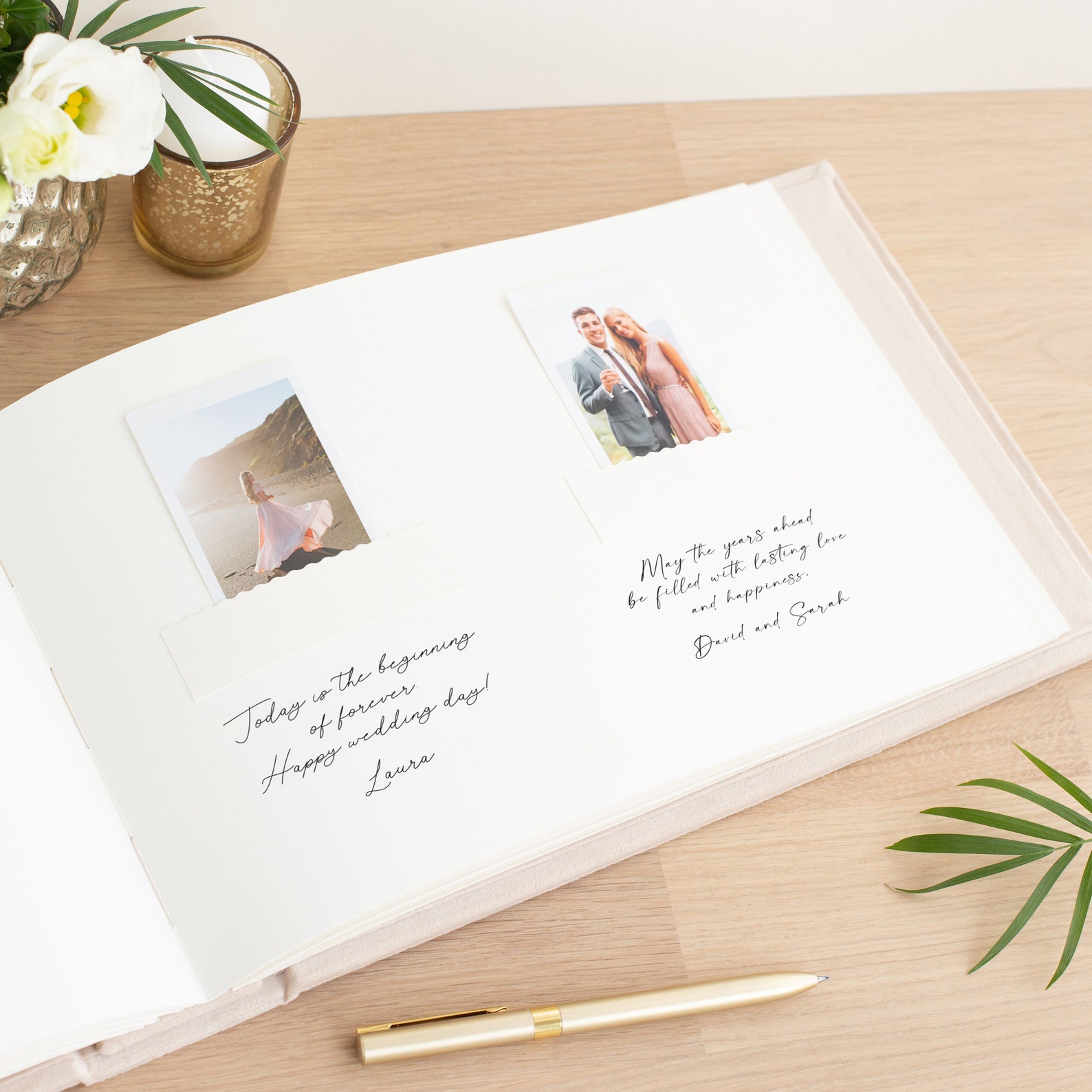 Wedding Guest Book, Instax Mini Album, Velvet Wedding Album With Photo ...