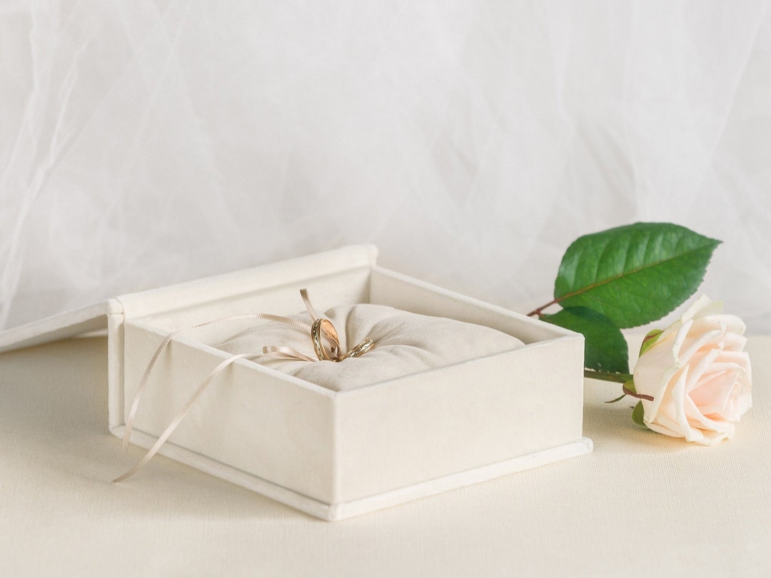 Wedding Ring Box Best Seller, Personalized Ring Box, Velvet Ring Bearer ...