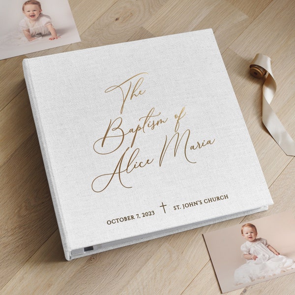 Boys Christening Photo Album - Etsy