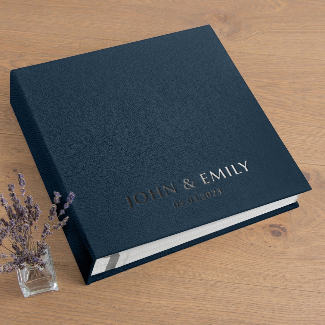 Leather Wedding Photo Album, Personalized Self-adhesive Photo Album ...