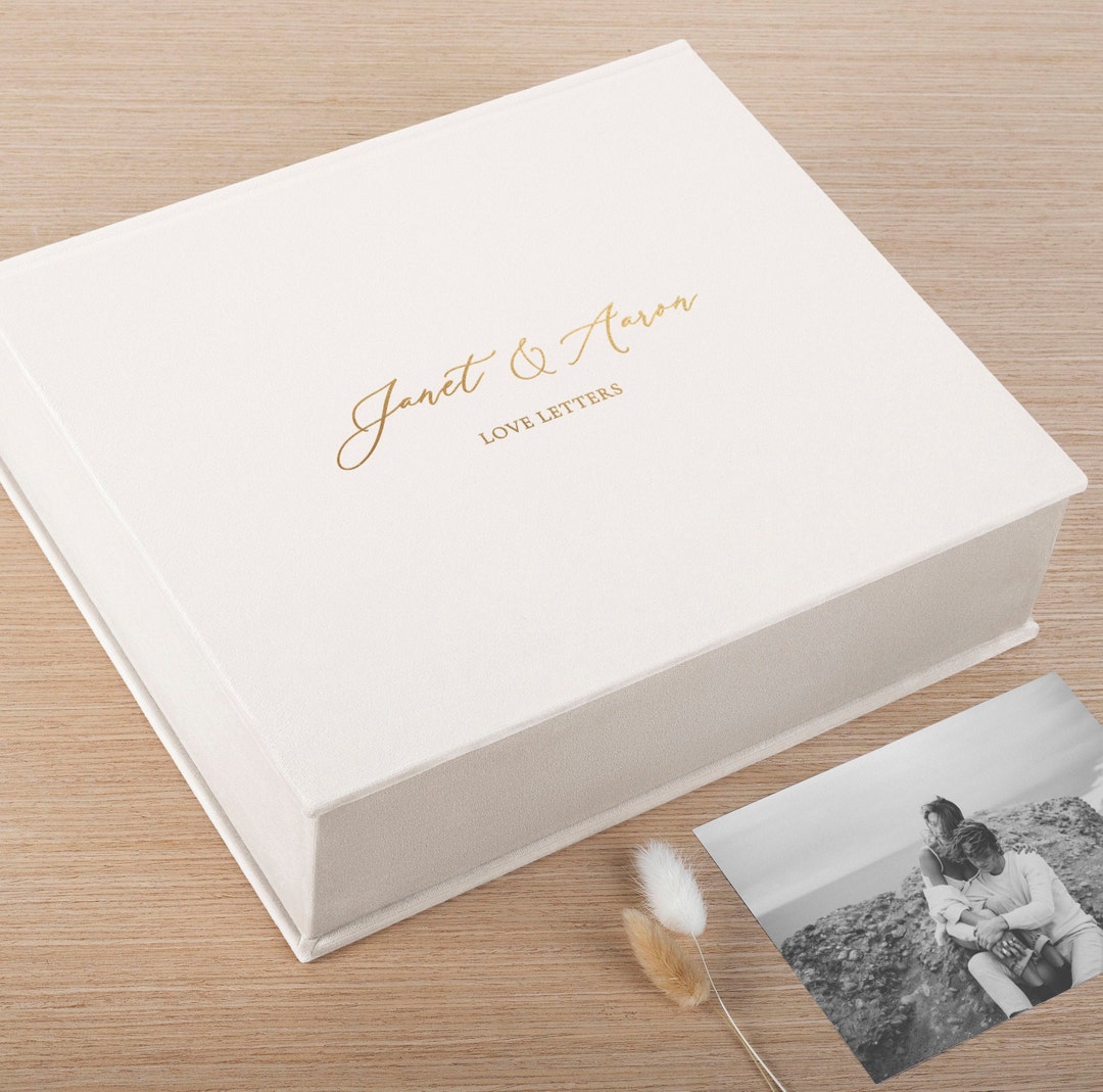 Personalized Wedding Keepsake Box | Custom Size Memory Box for Photo ...