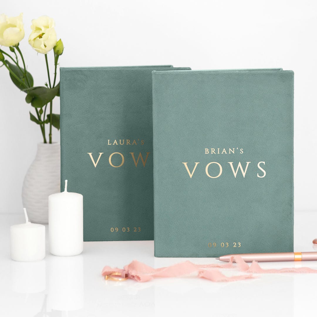 Personalized Wedding Vow Booklets, Personalised Wedding Vow Books ...