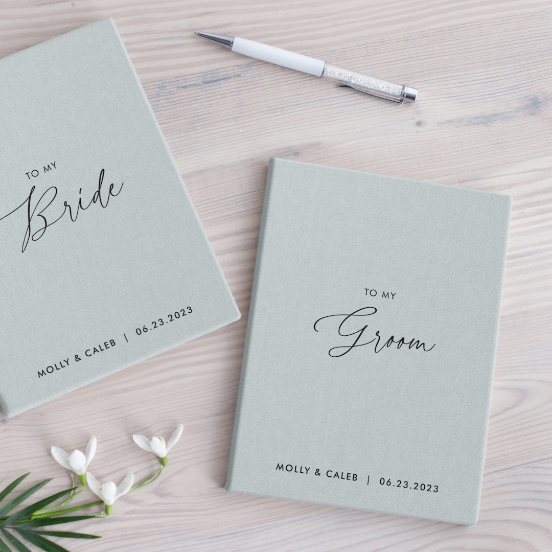 Personalized Wedding Vow Books, Best Seller His and Her Vow Booklets ...