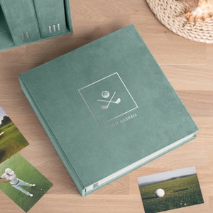 Personalized Golf Lover Photo Album, Velvet XL Self Adhesive Scrapbook ...