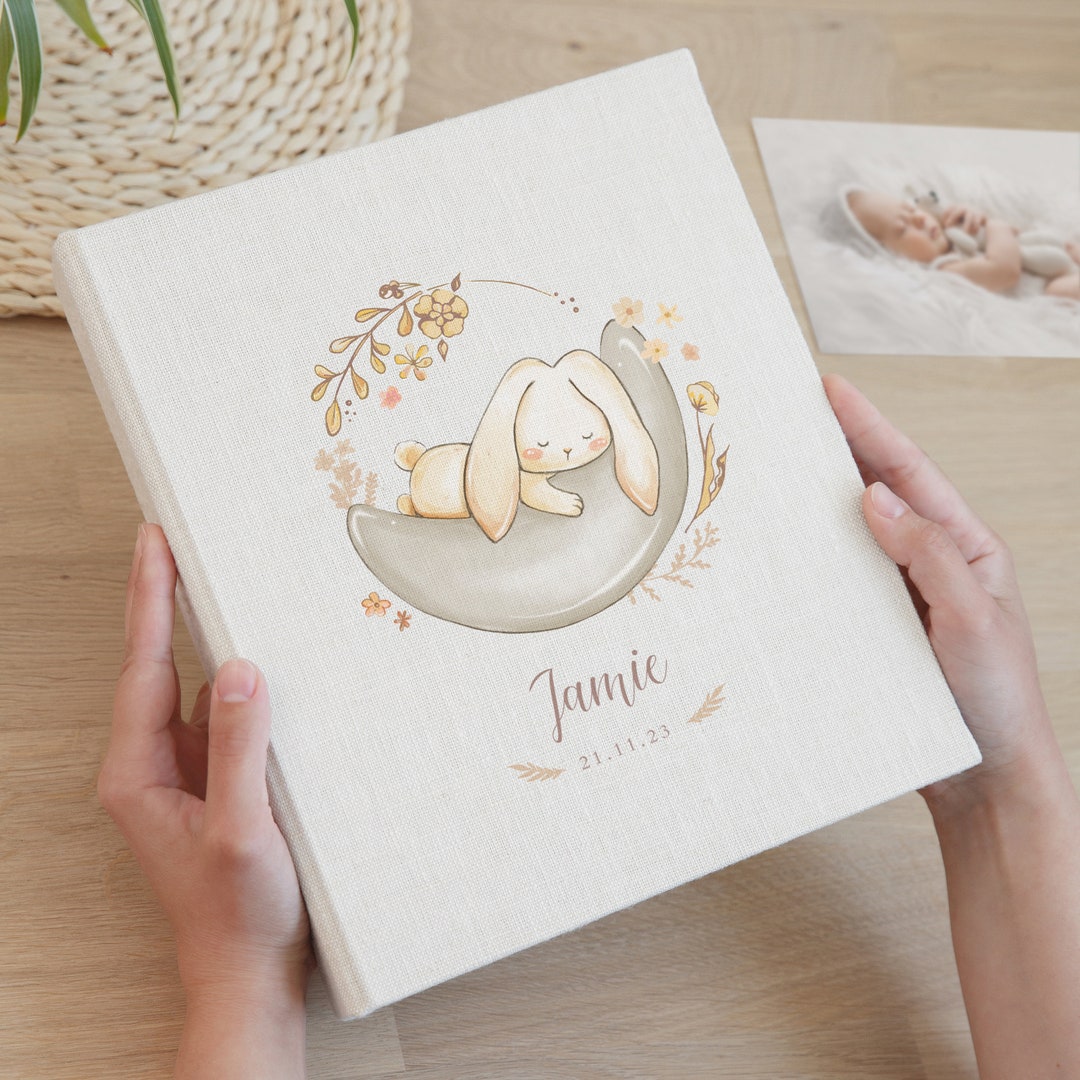Personalized Baby Photo Album With Sleeves for 40-400 4x6 Photos ...